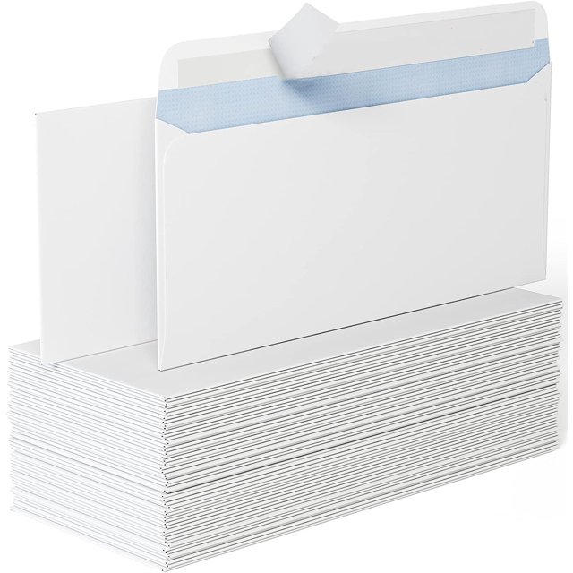 Bexikou White Paper Envelopes, Security Tinted White Mailing Envelopes ...