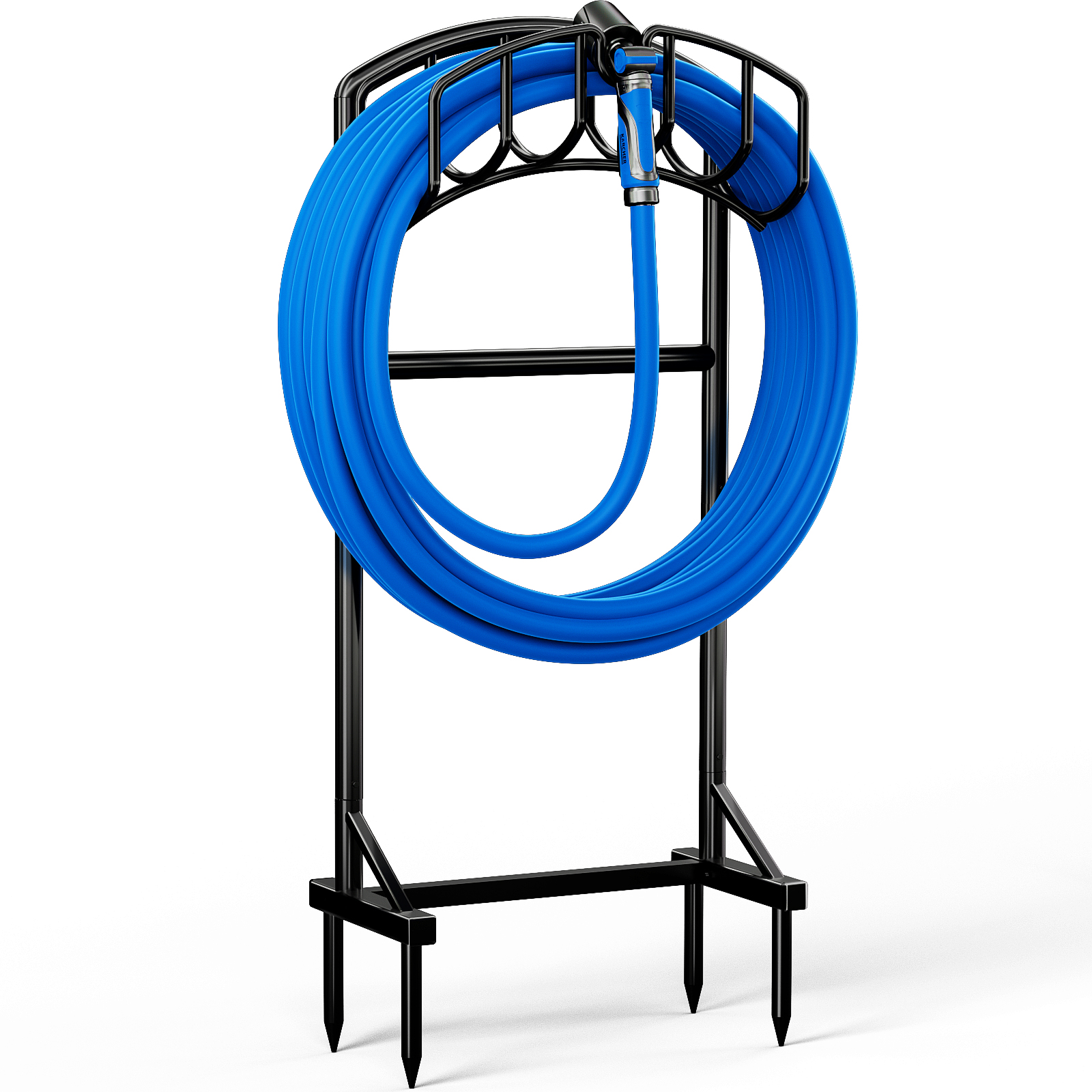 Bextsrack Garden Water Hose Holder Detachable Metal Hose Rack Stand ...