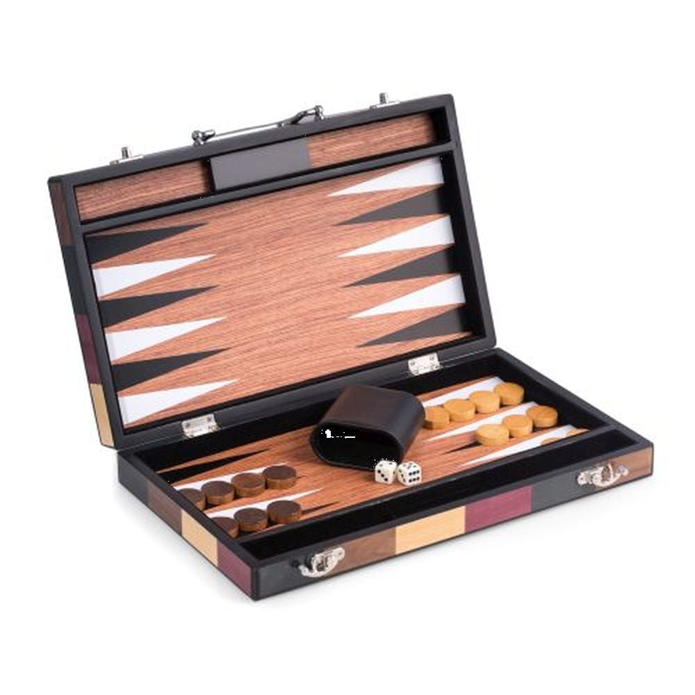 Bey Berk 15" Backgammon Set With Birch & Olive Wood Inlay - Walmart.com