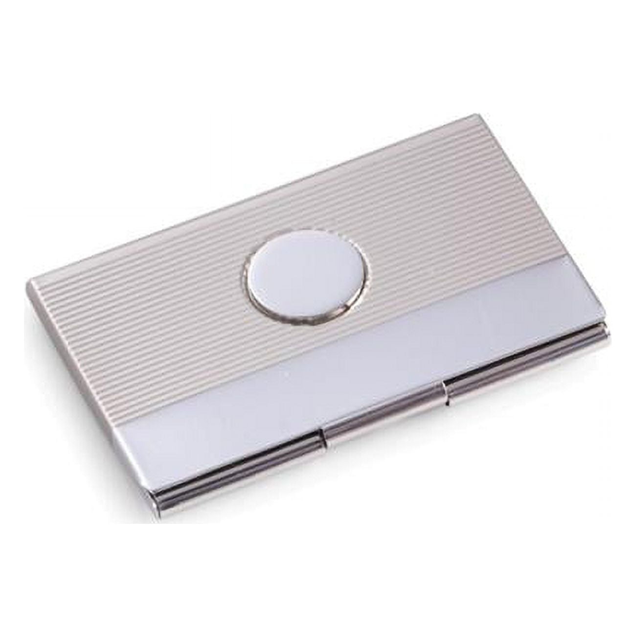 Bey-Berk International Nickel Plated Business Card Case with Round ...