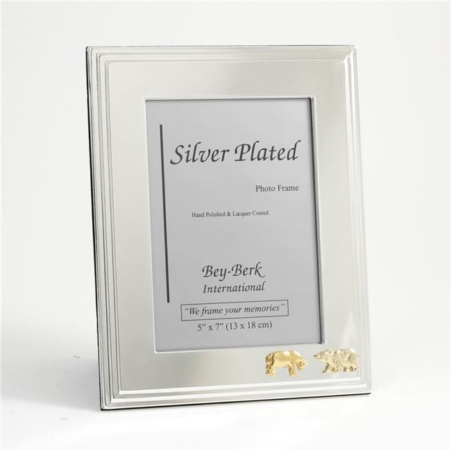 Bey-Berk International SF107-11B Silver Plated 5 x 7 in. Picture Frame ...