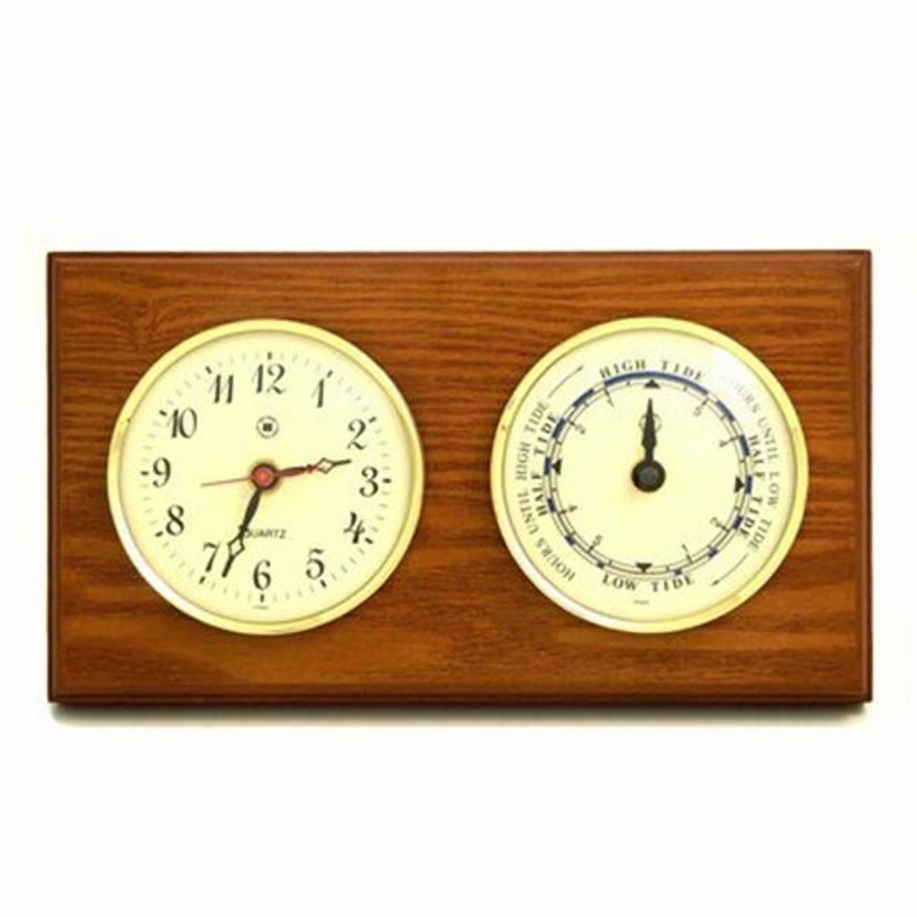 Bey-Berk International WS116 Quartz Clock & Tide Clock - Oak Wood ...