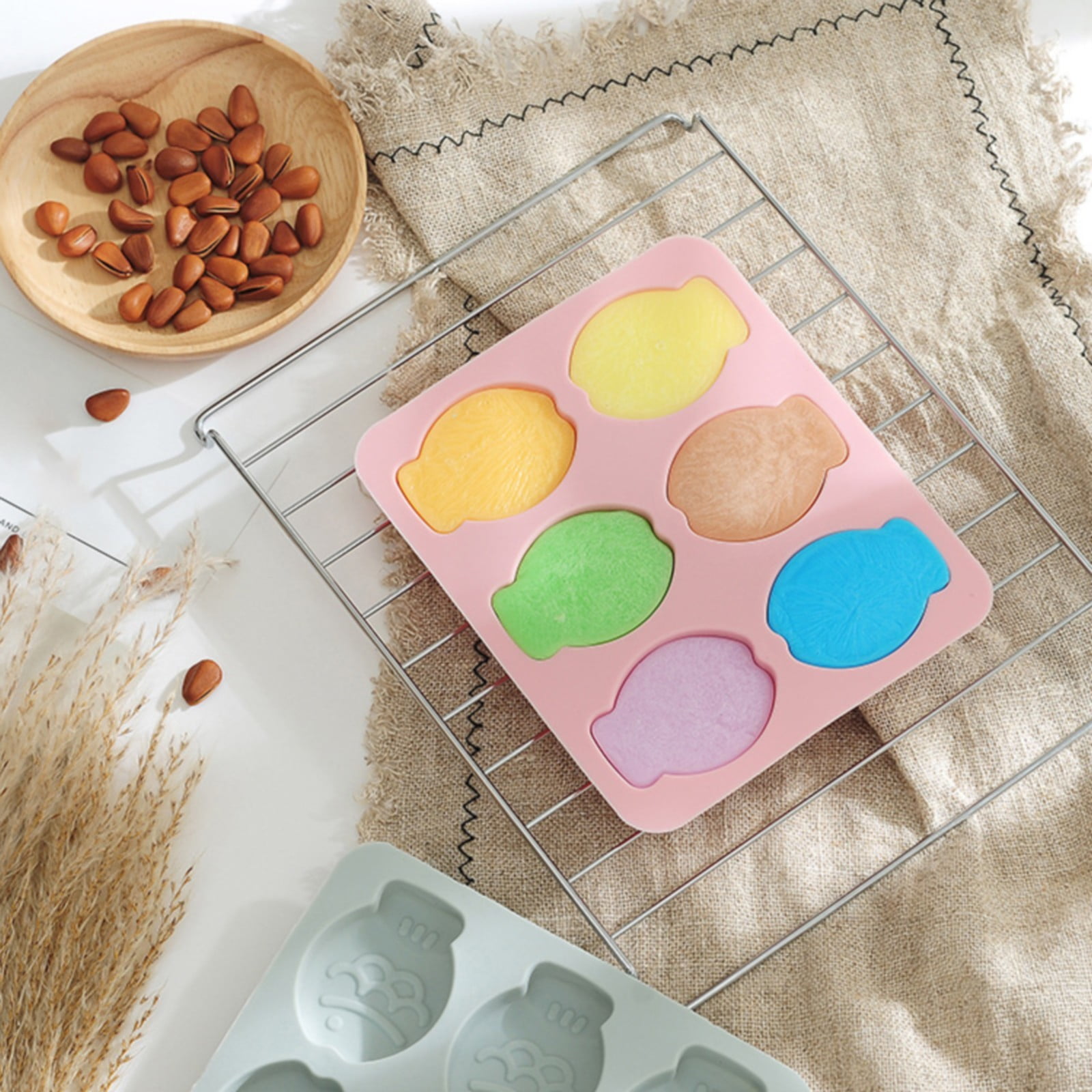BeyXokBey Chocolate Cake Cookie Mold 6 Cavity Silicone Baking Molds For ...