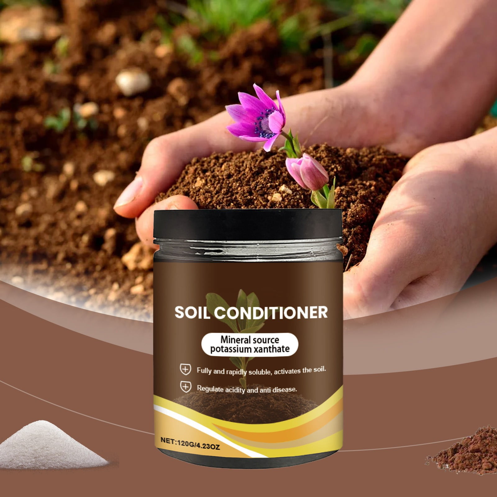 BeyXokBey Clearance gardening Seeder Soil Conditioner Fulvic Loose Soil ...