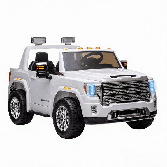 Beyamis 12V Kids GMC Sierra HD Battery-Powered Ride-On Toy - with ...