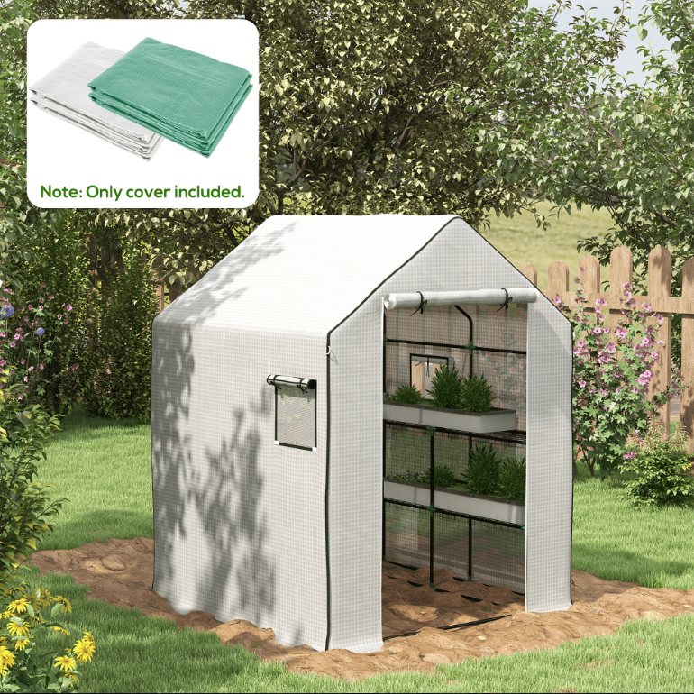 Beyamis Green House Set of 2 Walk-In Greenhouse Cover Replacements ...