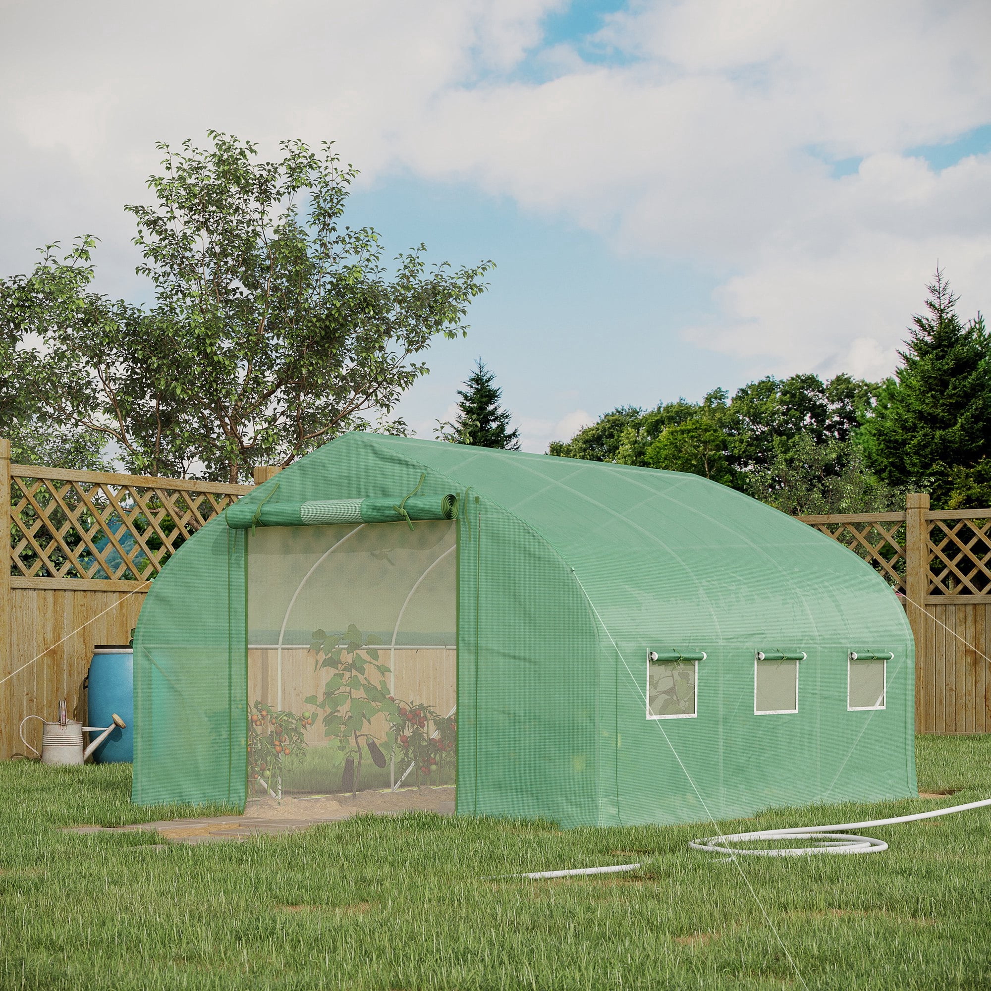 Beyamis Green House Upgraded Walk-In Tunnel Greenhouse - 11.5 x 10 x 6. ...
