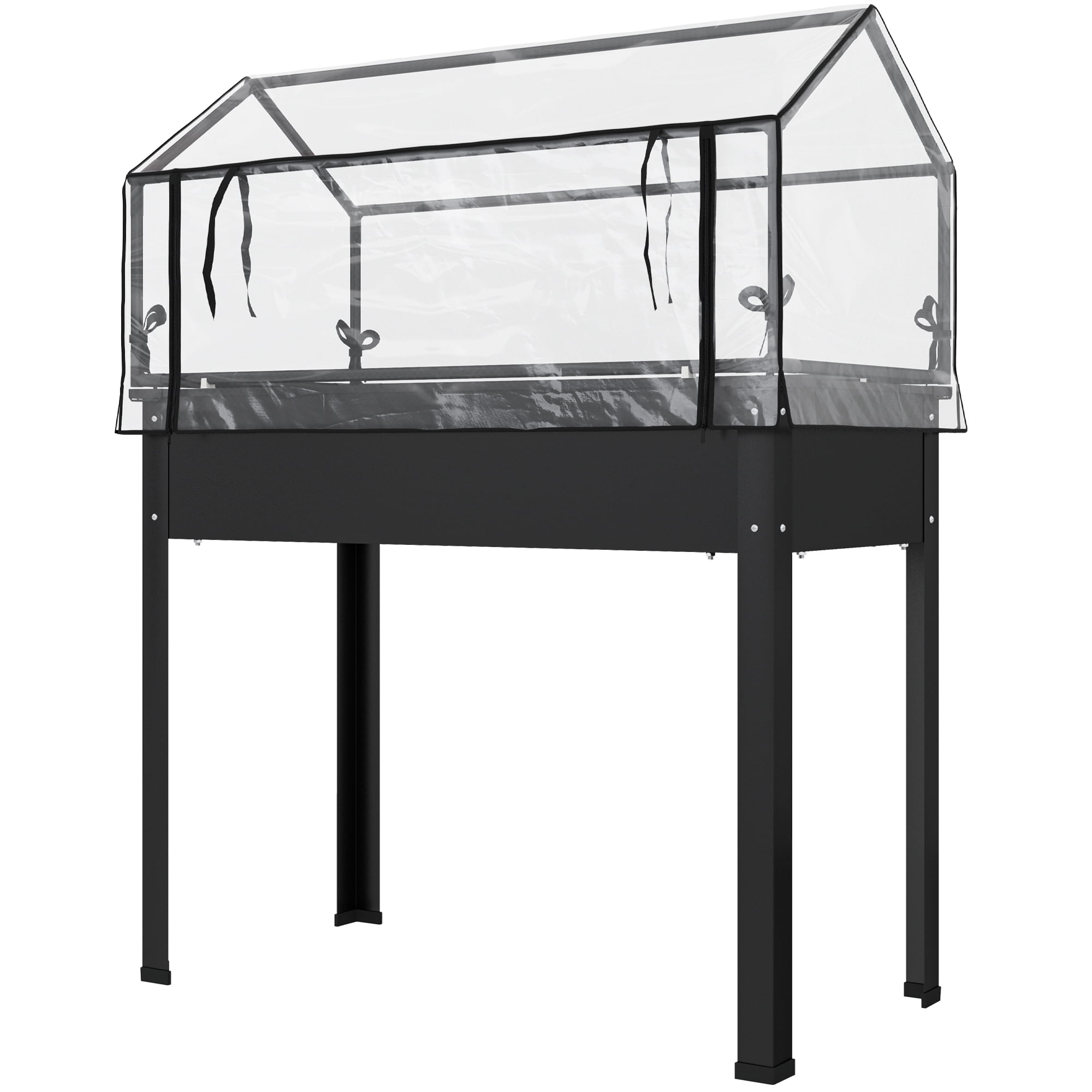 Beyamis Raised Garden Bed Spring, Elevated Garden Box with Greenhouse ...