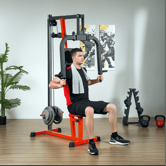 Beyamis Upper Body Exercise Equipment Chest Fly & Press Machine - Back ...