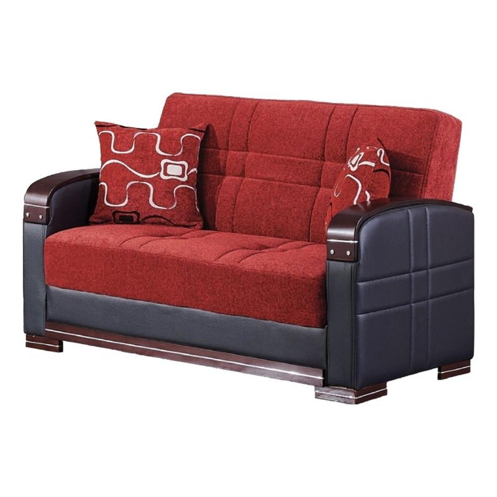 Beyan Signature Indiana 63" Chenille Convertible Sleeper Loveseat in ...