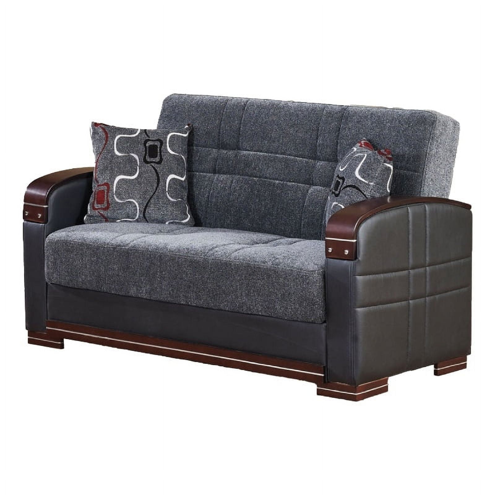 Beyan Signature Montana 63" Chenille Convertible Sleeper Loveseat in ...