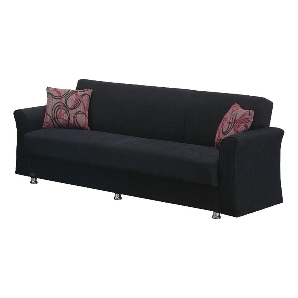 Beyan Signature Utah 89" Chenille Convertible Sleeper Sofa with Storage ...