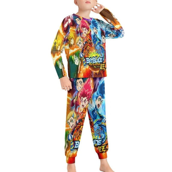 Beybl0de Anime Burs7 T Shirt Set Long Sleeve Tee Shirt Pants Set ...