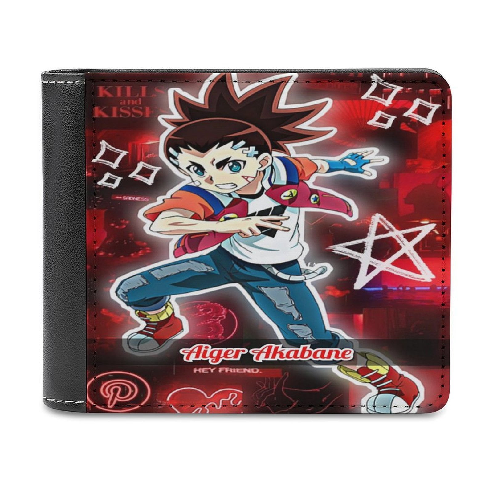 Beybl0de Anime Burs7 Wallet for Men Leather Purse Clutch Card Holders ...