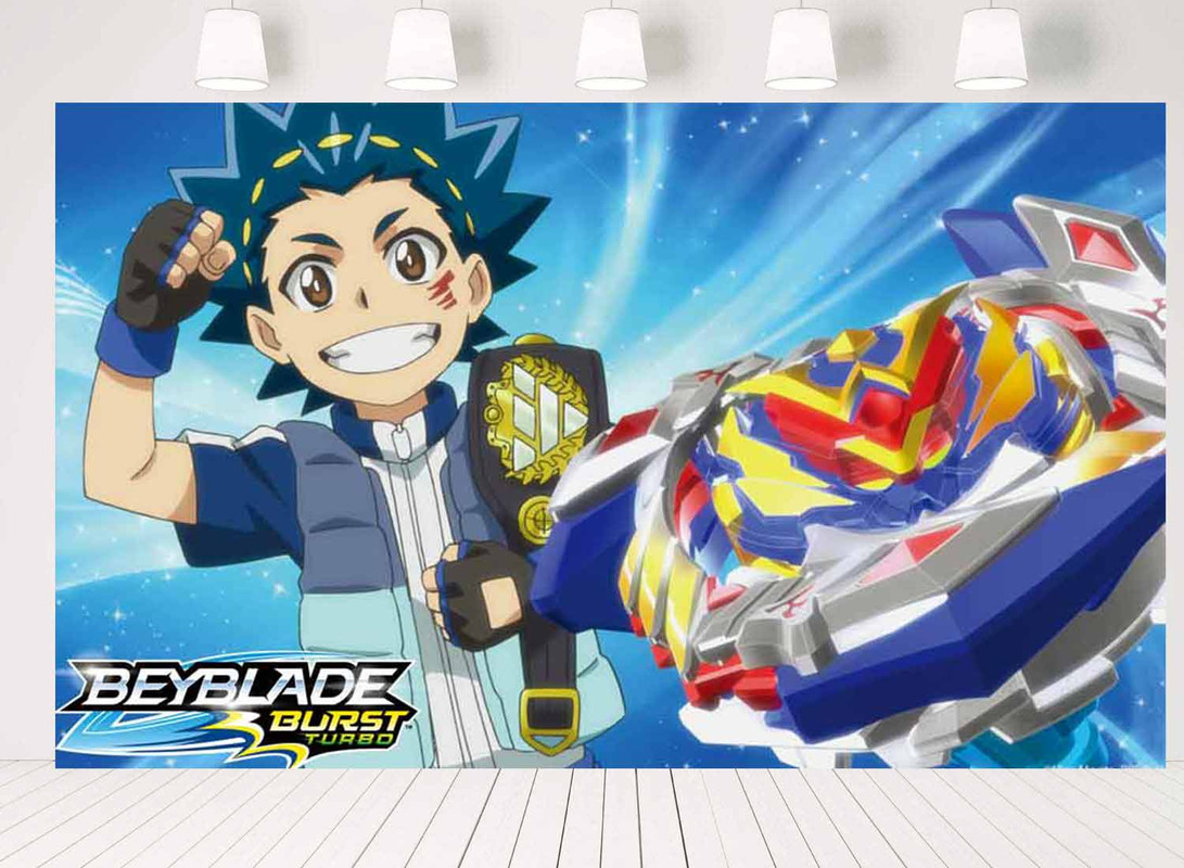 Beyblade Backdrop Party Decor Banner Supplies Decorations Cake Topper ...
