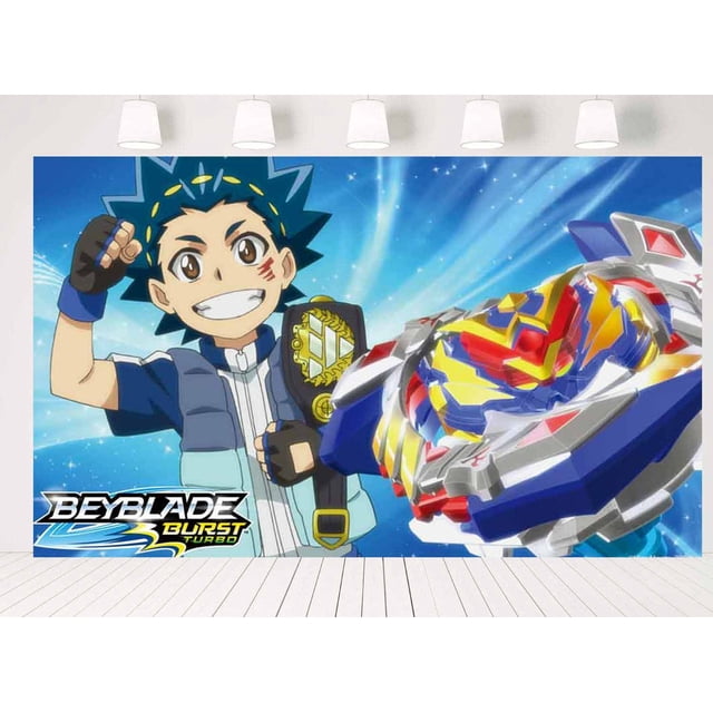 Beyblade Backdrop Party Decor Banner Supplies Decorations Cake Topper ...