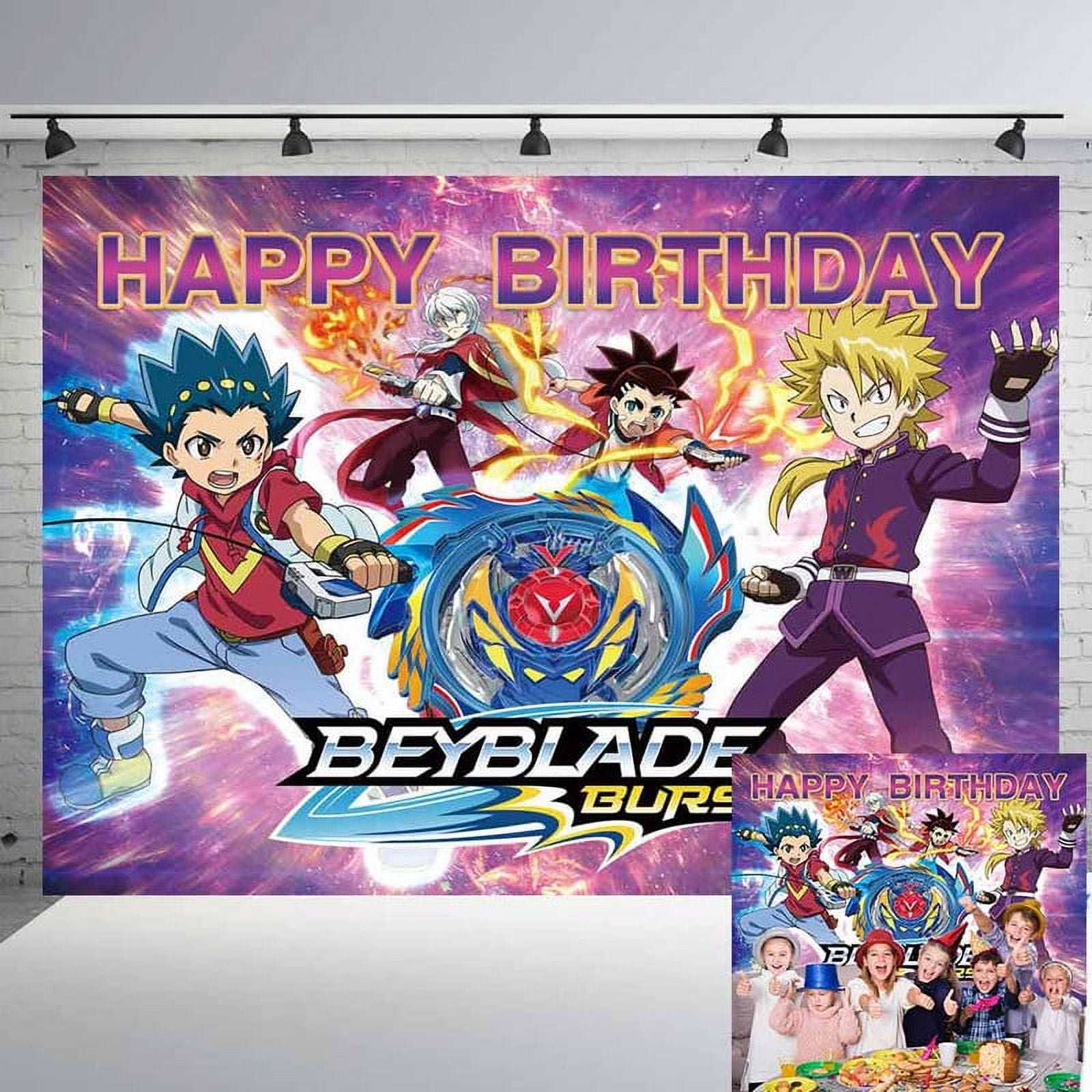 Beyblade Backdrop Poster Movie Theme Background for Photography Kids ...