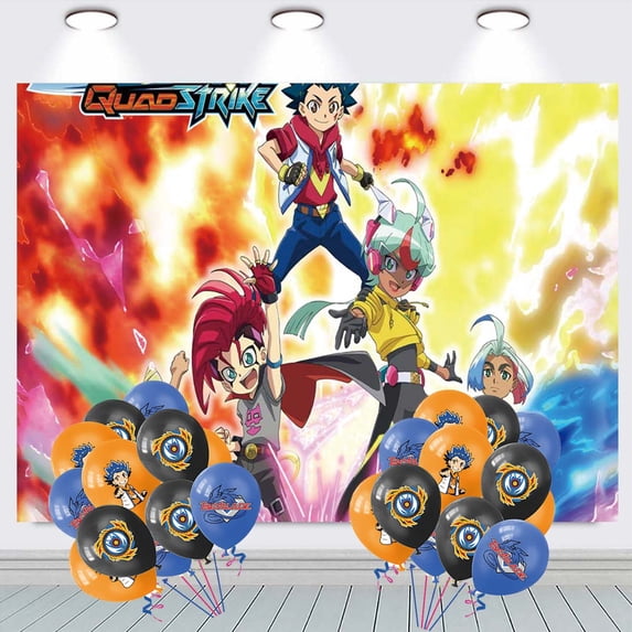 Beyblade Balloons Party Supplies Taspestry Poster Banner Backdrop ...