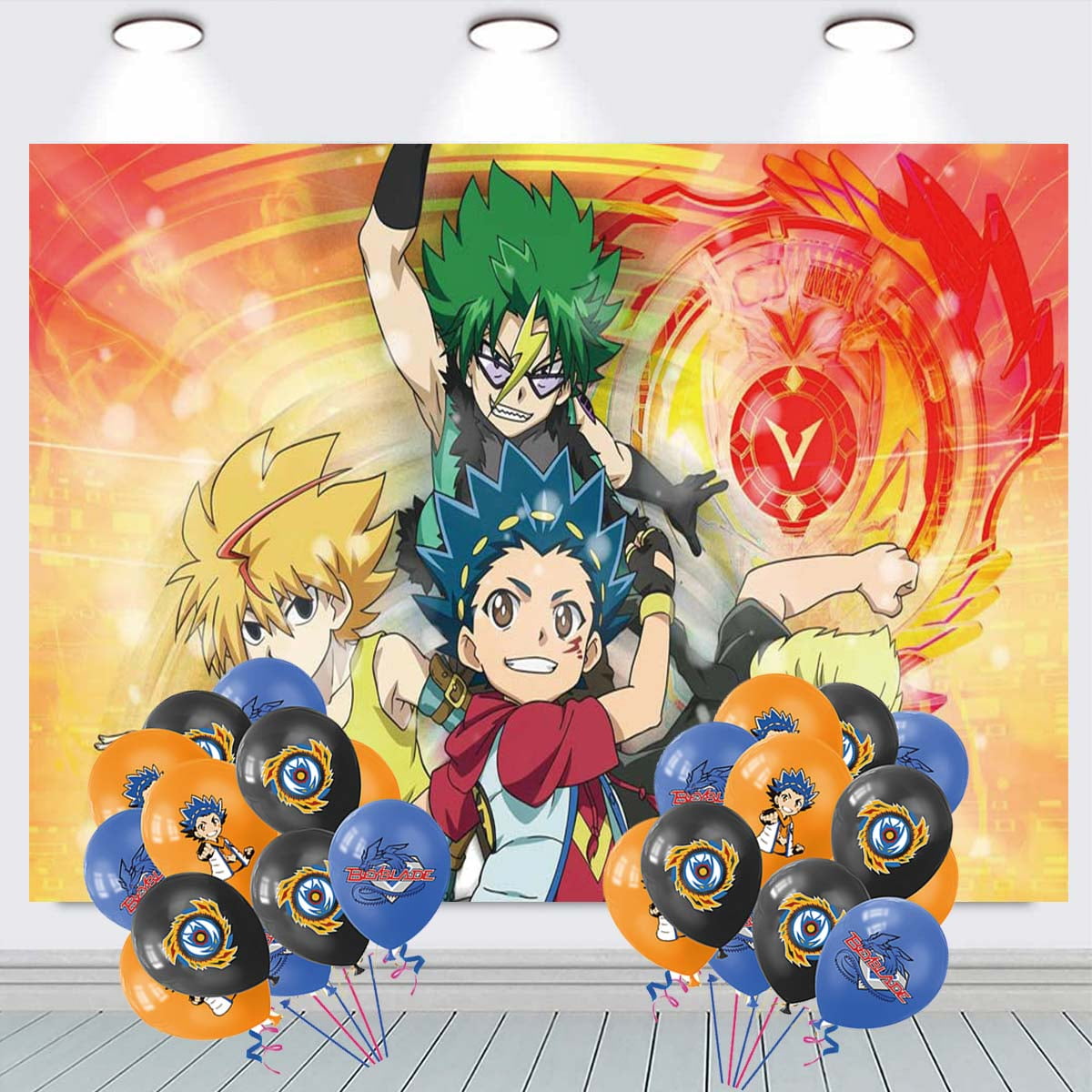 Beyblade Banner Backdrop Background Birthday Balloons Party Supplies ...