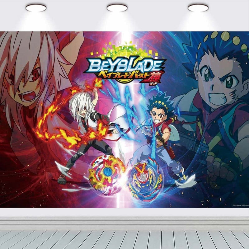 Beyblade Birthday Party Supplies Banner Backdrop Background Taspestry ...