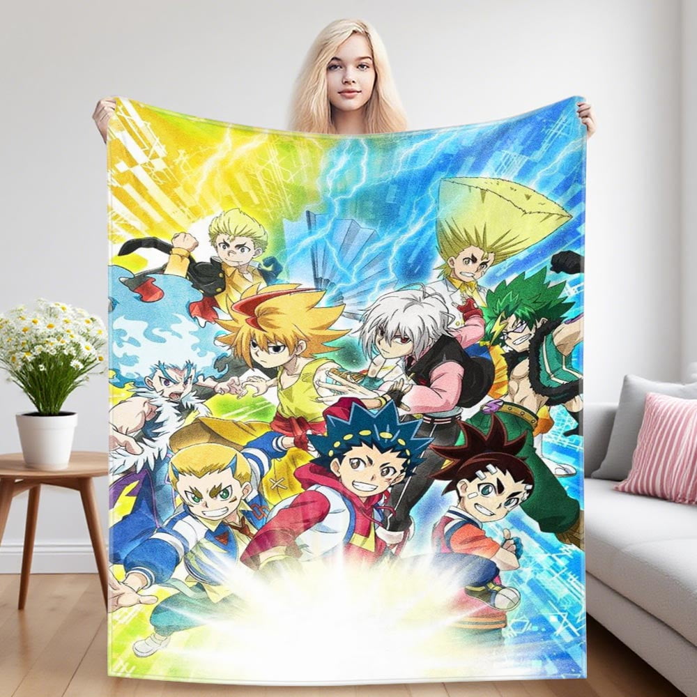 Beyblade Blanket Gifts Throw Fan for Girls Boys Kids Fan Lover ...