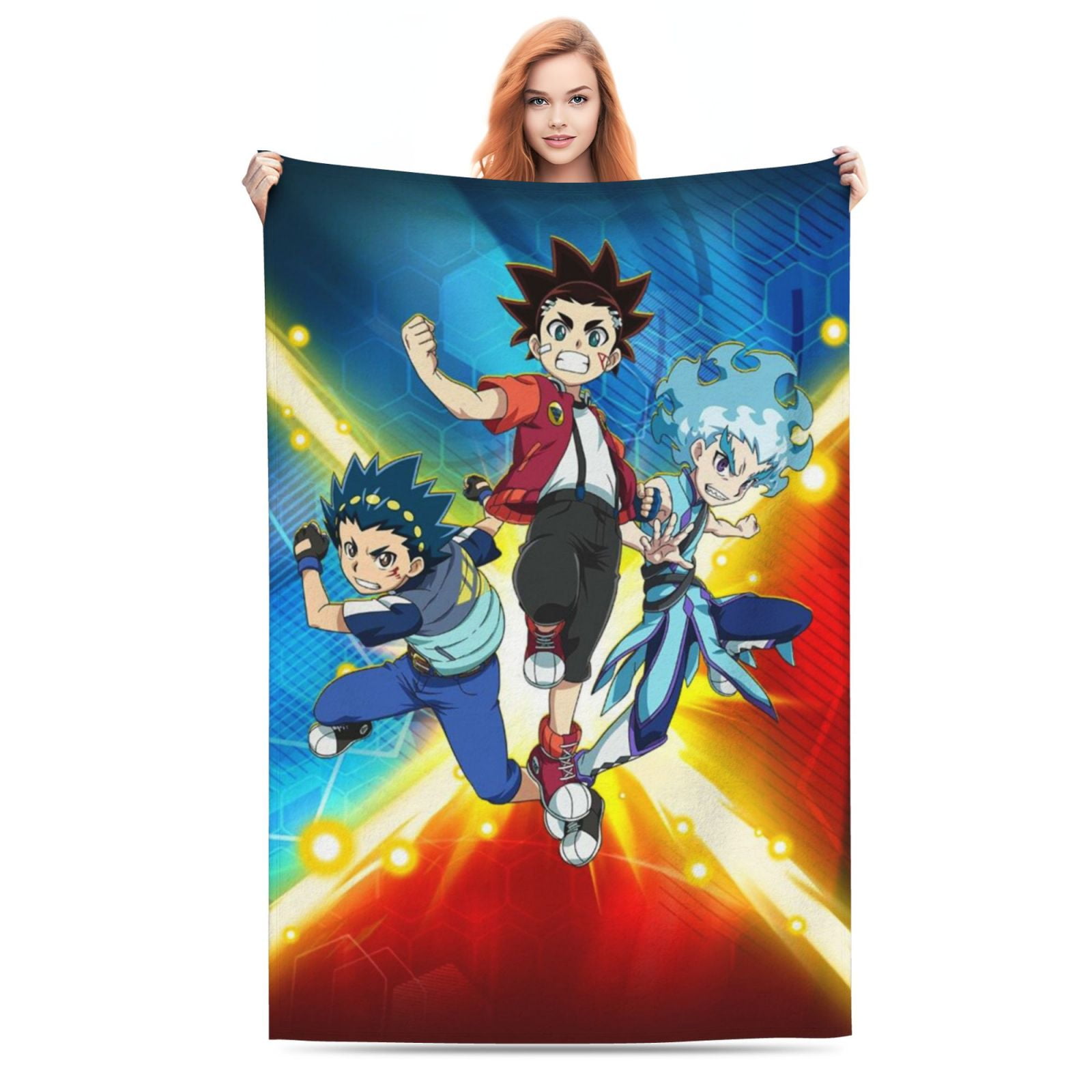 Beyblade Burst Anti-pilling Flannel Blanket Soft Fleece Fuzzy Throw ...