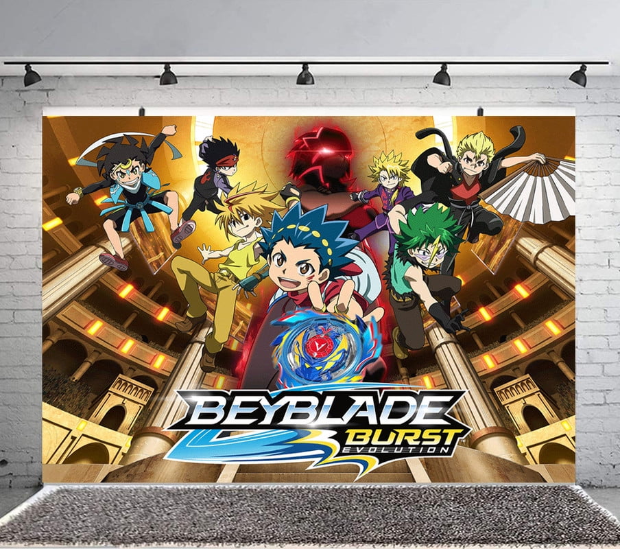 Beyblade Burst Backdrop Banner Party Supplies Poster Movie Theme ...