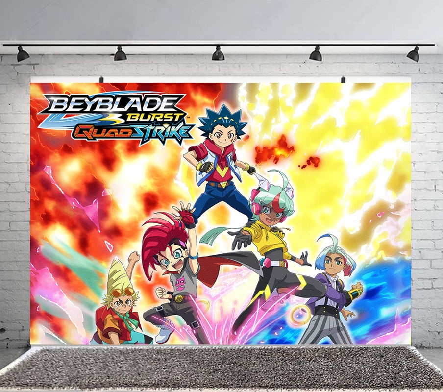Beyblade Burst Backdrop Banner Party Supplies Poster Movie Theme ...