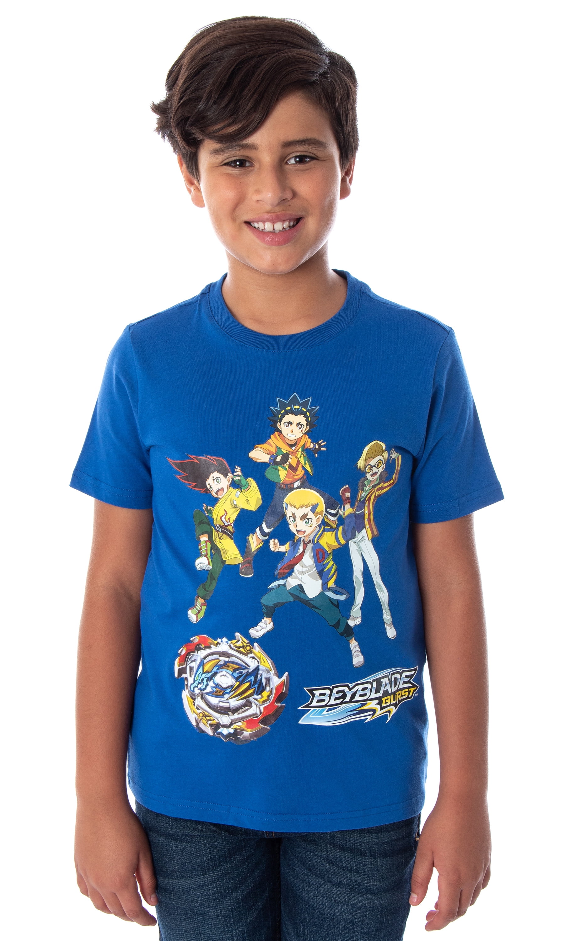 Beyblade Burst Boys' Spinner Tops 4 Characters And Ace Dragon T-Shirt ...