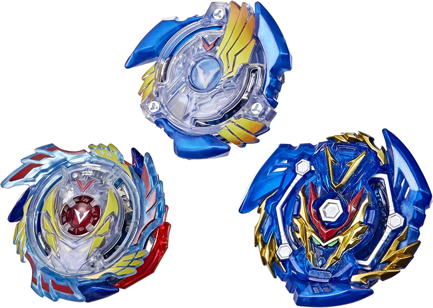 BEYBLADE Burst Evolution Toy Trio Valtryek 3-Pack - Genesis V3, Sword ...