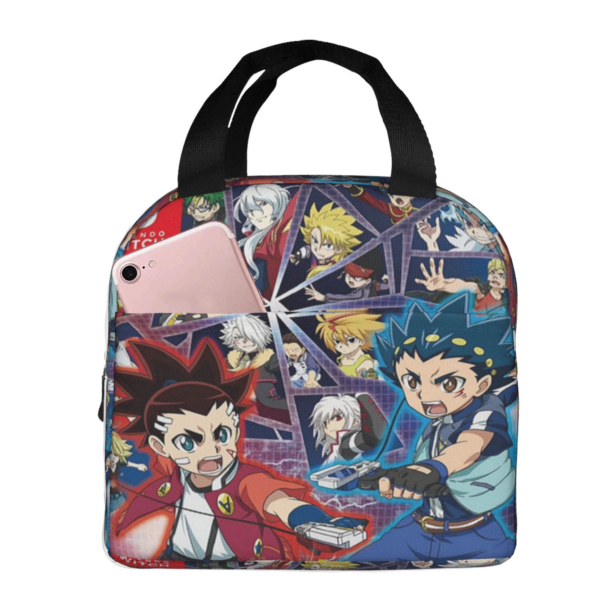 Beyblade Burst Nintendo Lunch Bag Tote Shoulder Bags Insulated Lunch ...