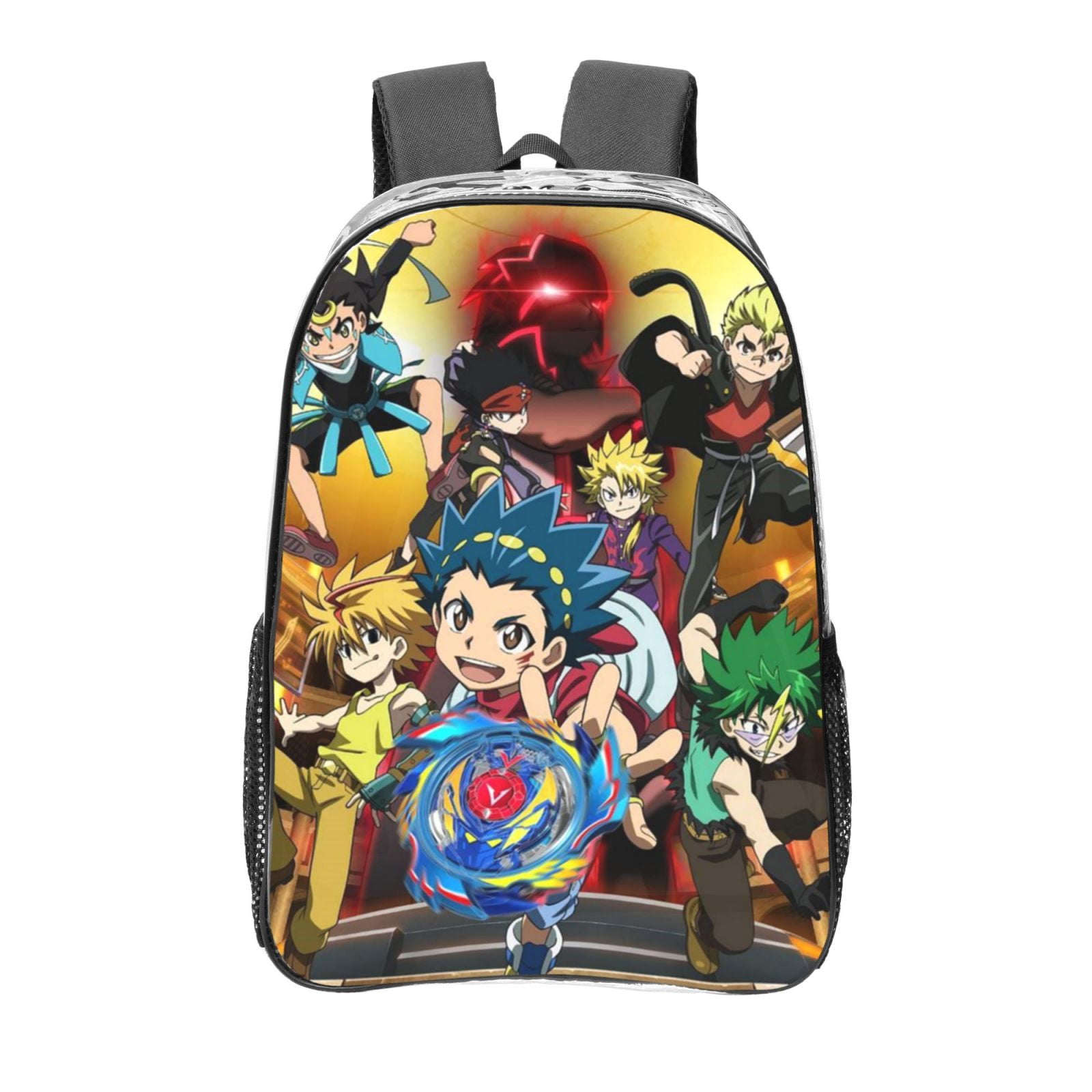 Beyblade Burst Poster Transparent Backpack Adjustable Shoulders Daypack ...