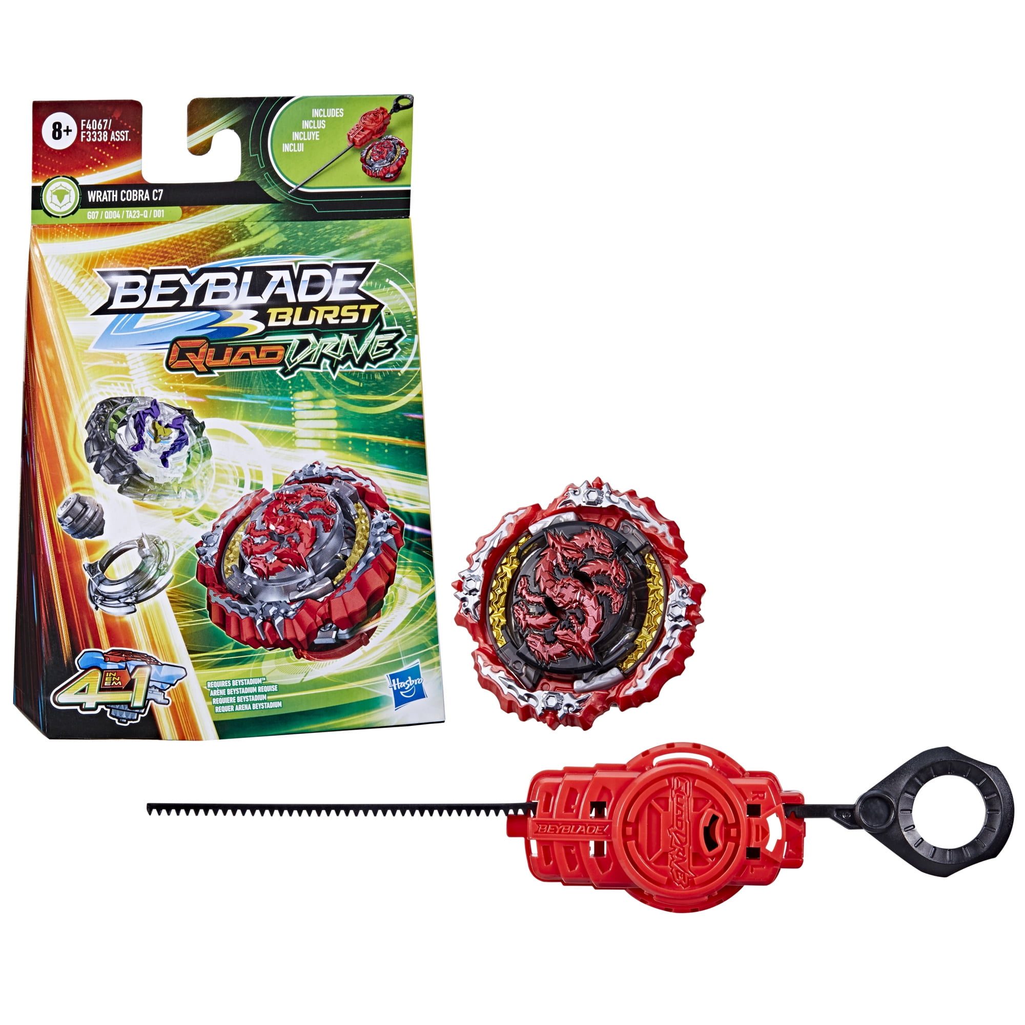 Beyblade Burst QuadDrive Wrath Cobra C7 Starter Pack Battling Game Top ...