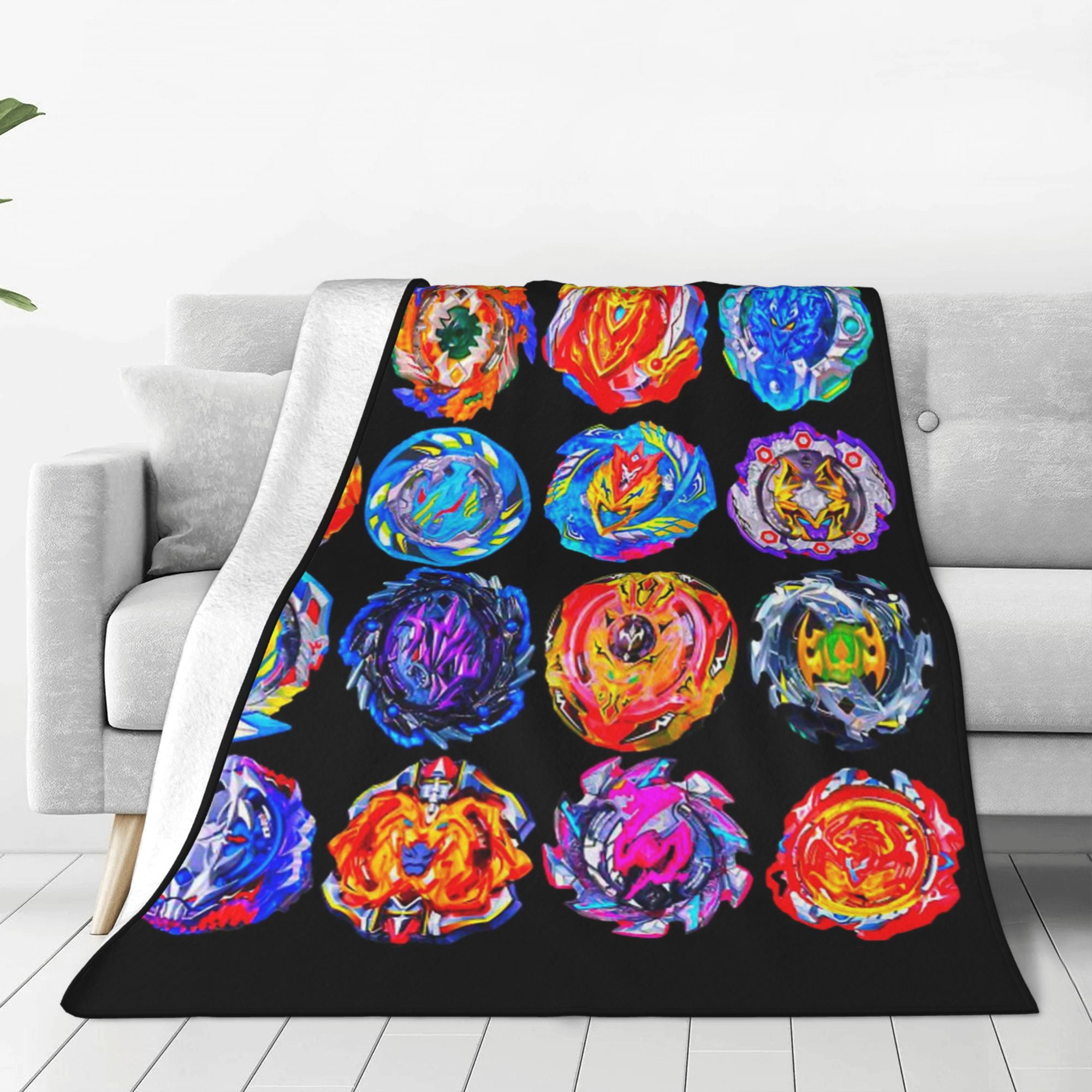 Beyblade Burst Top Throw Blanket Soft Lightweight Blankets Decor ...