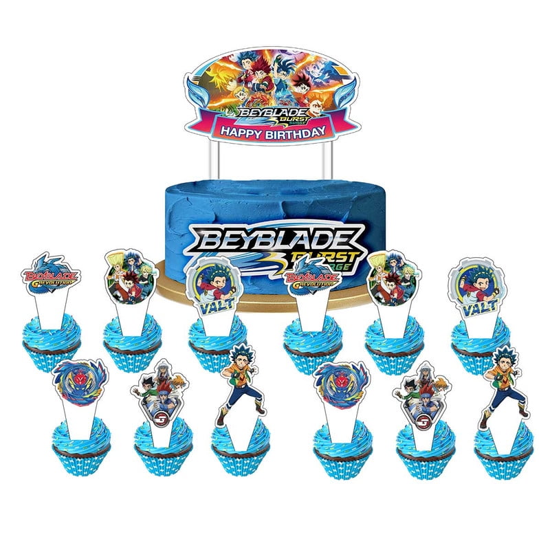 Beyblade Cake Topper Cupcake Set Party Supplies Decoration Birthday ...