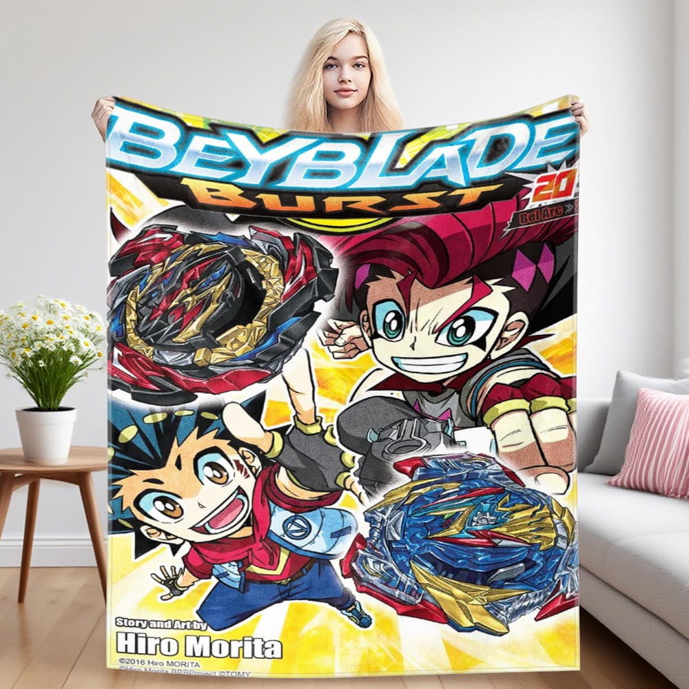 Beyblade Gift Flannel Throw Blanket Soft and Lightweight Microfiber ...