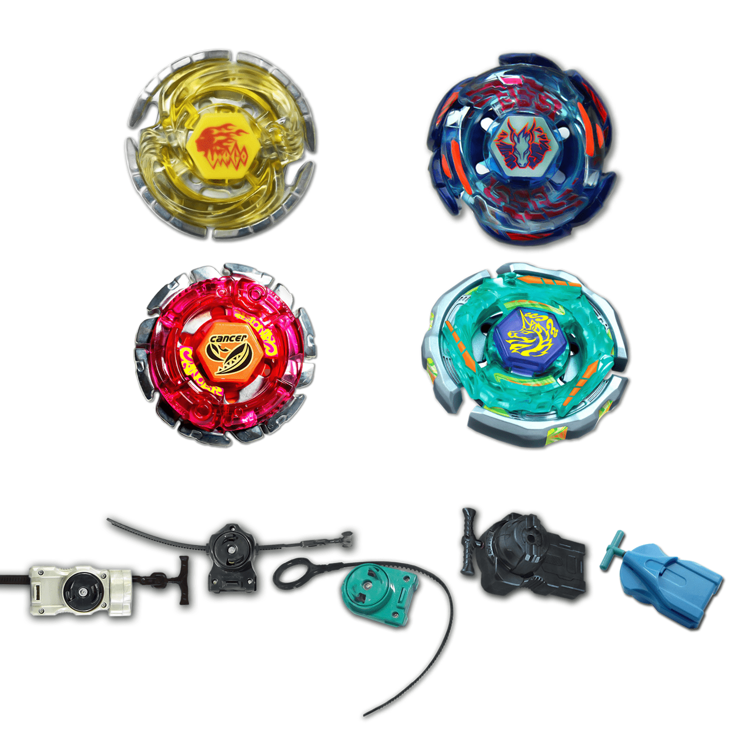 Beyblade 4 Pack Ray Unicorno BB-71, Galaxy Pegasus BB-70, Virgo BB-60 ...