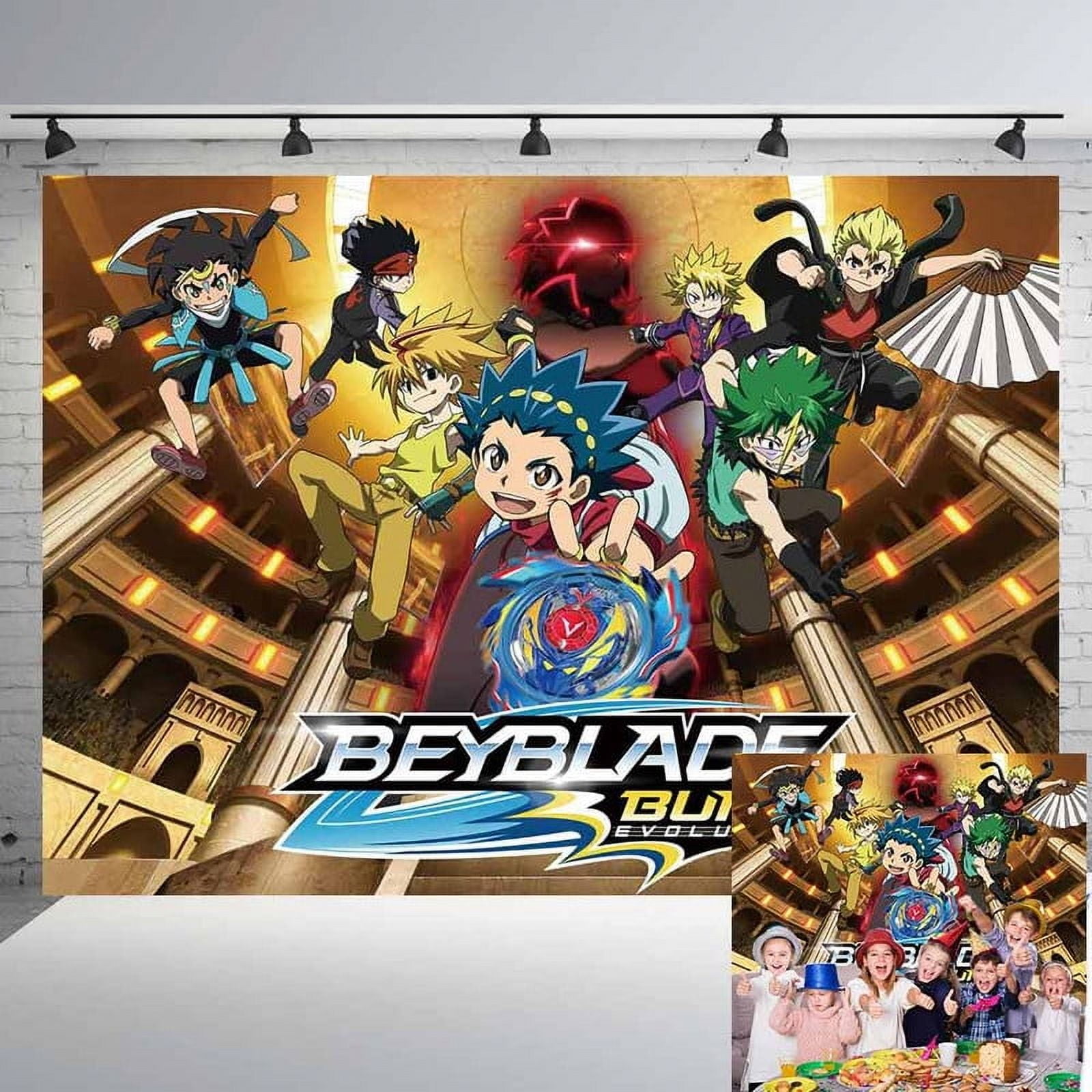 Beyblade Party Supplies Banner Backdrop Poster Movie Theme Background ...