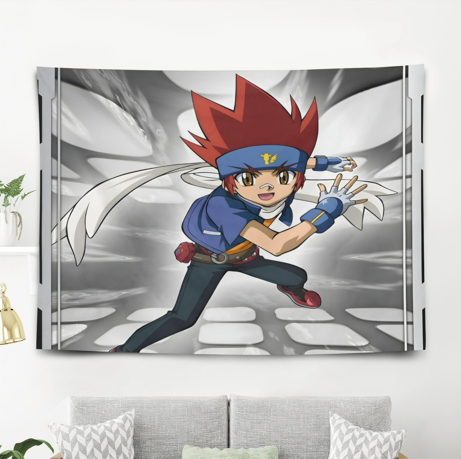 Beyblade Pattern Wall Hanging 50*60 Inches High-Quality Peach Skin ...