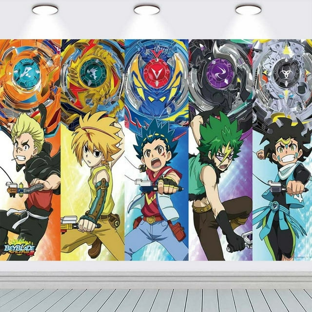 Beyblade Poster Backdrop Banner Party Supplies Birthday Decorations ...