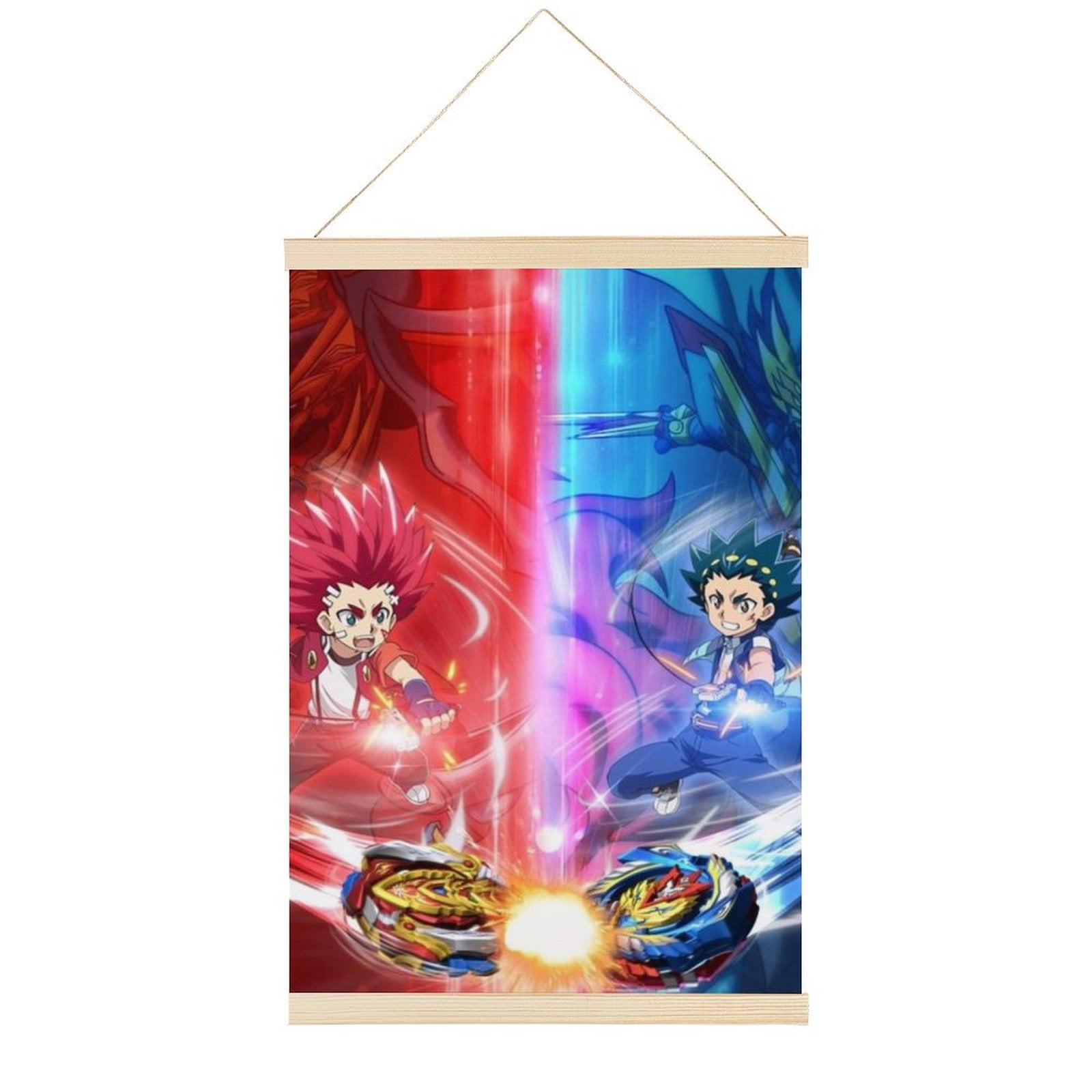 Beyblade Poster, Wooden Magnet Suction Frame Hanging Painting, Wall ...