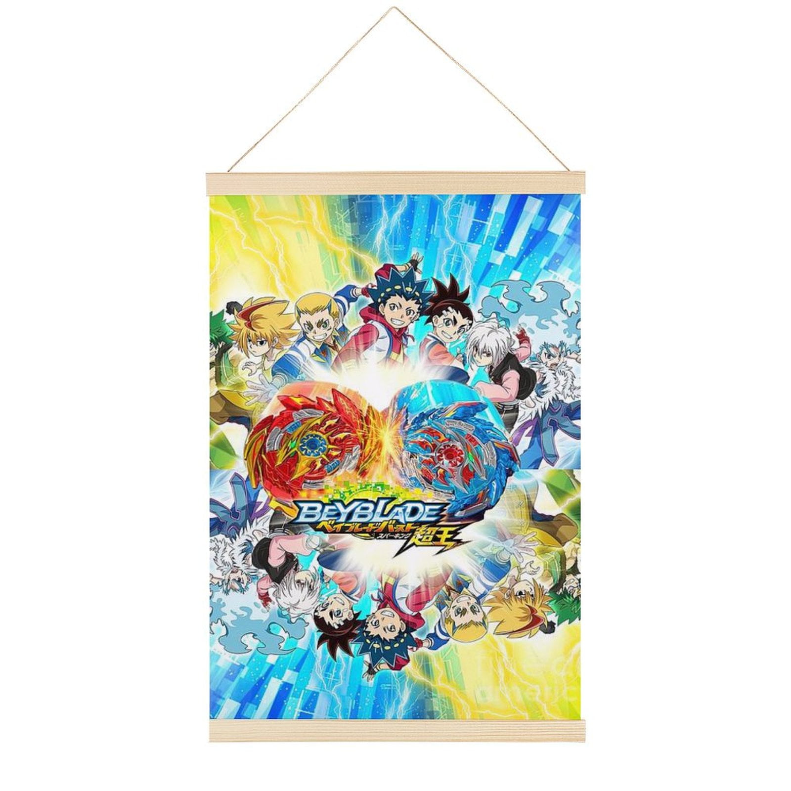 Beyblade Poster, Wooden Magnet Suction Frame Hanging Painting, Wall ...
