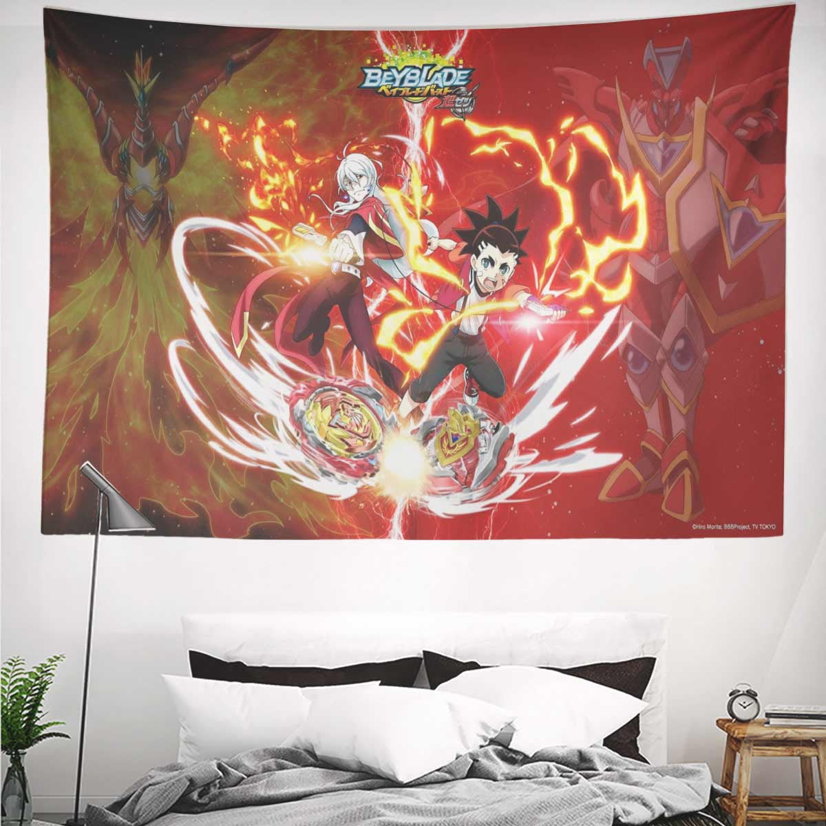 Beyblade Tapestry Gift Wall Hanging Backdrop for Room Bedroom Girls ...