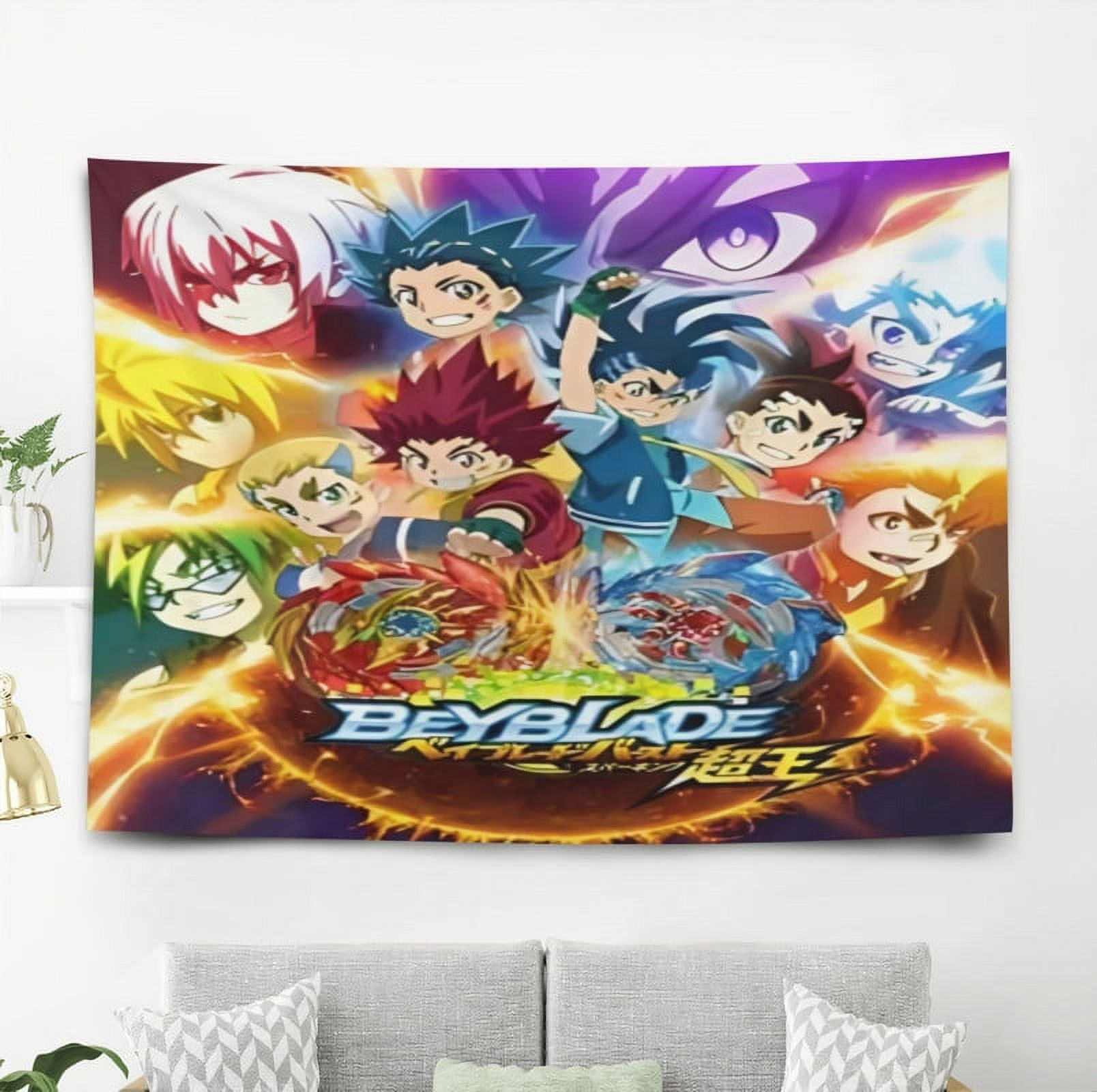 Beyblade Tapestry Gift Wall Hanging Backdrop for Room Bedroom Girls ...