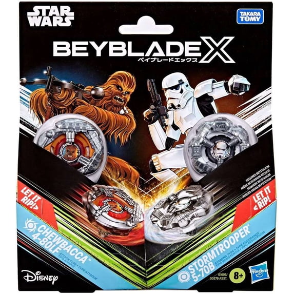 Beyblade X Star Wars Chewbacca 4-80LF & Stormtrooper 5-70B Multi-Pack ...