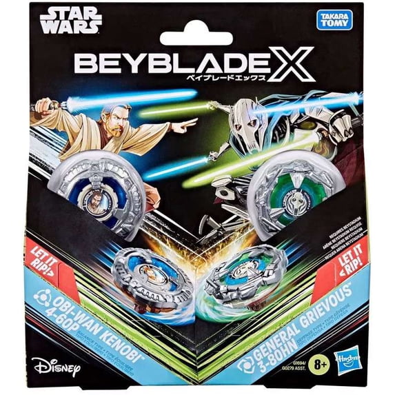 Beyblade X Star Wars Obi-Wan Kenobi & General Grievous Multi-Pack Set ...