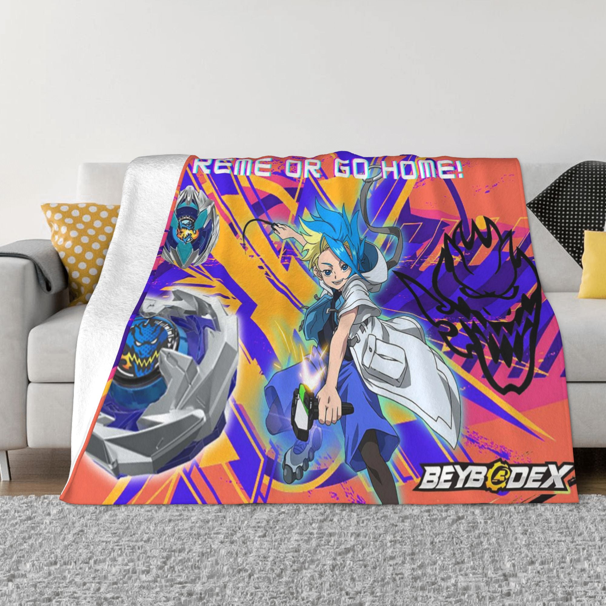 Beyblade X Throw Blanket Super Soft Blankets Decor Flannel Blankets for ...