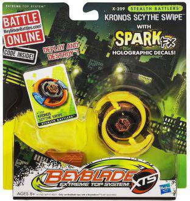 Hasbro Beyblade XTS Stealth Battlers Spark FX Kronos Scythe Swipe X-209 ...