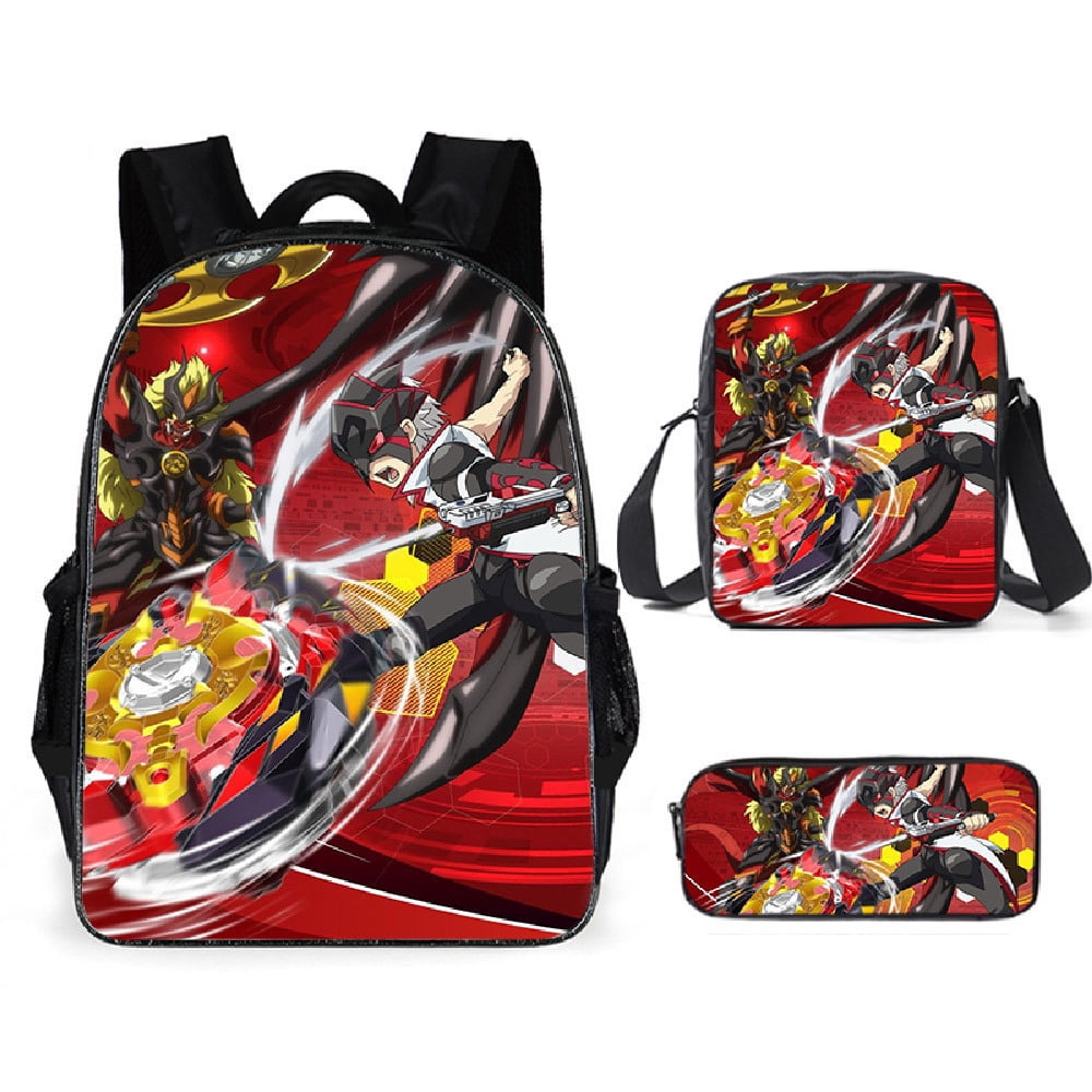 Beyblade full print 3 PCs backpack set, Cartoon DIY student backpack ...