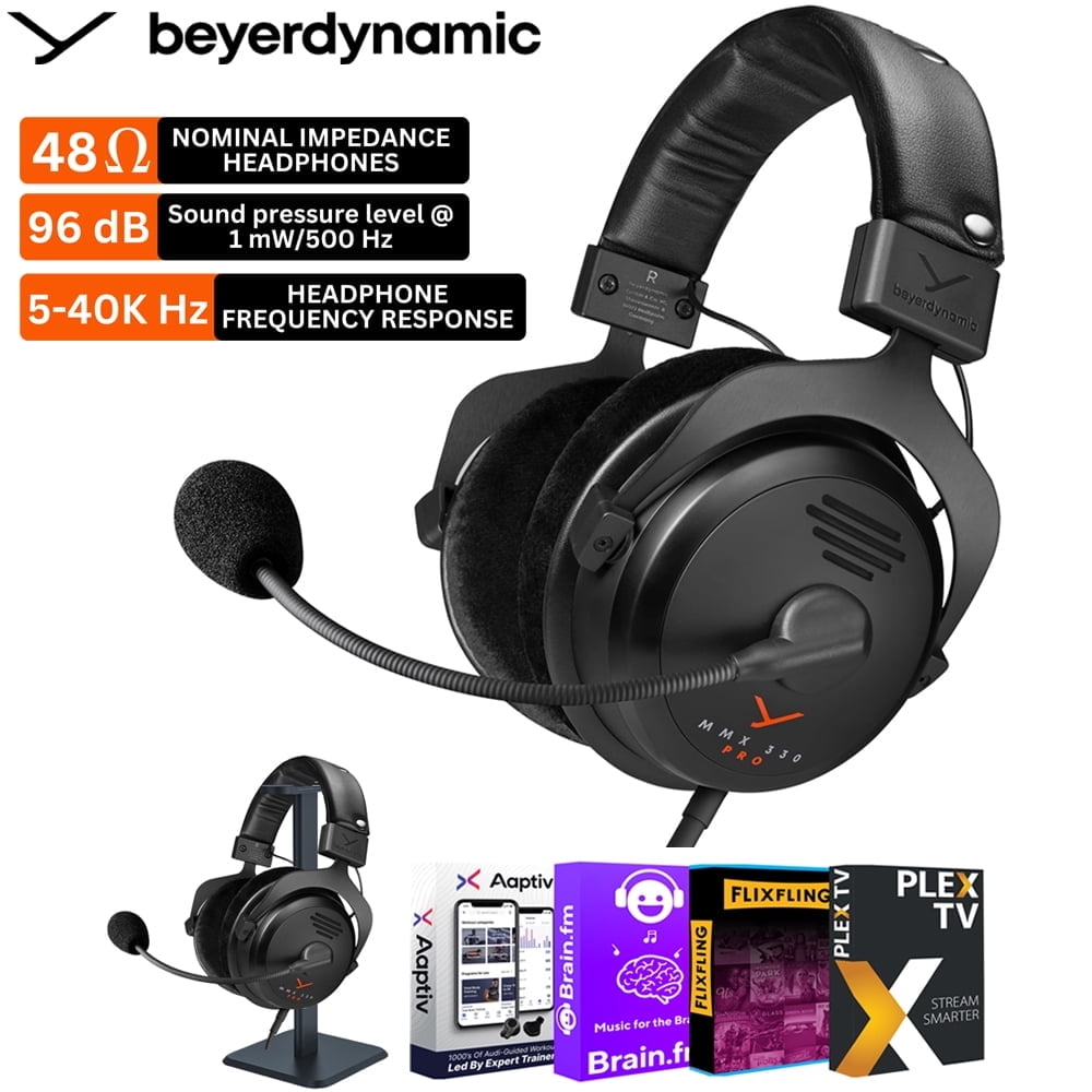 BeyerDynamic MMX 330 Pro Open-back Gaming Headset Bundle with Deco Gear ...